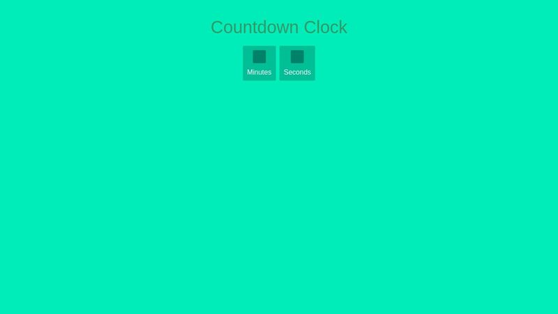 Styled JavaScript Countdown Clock