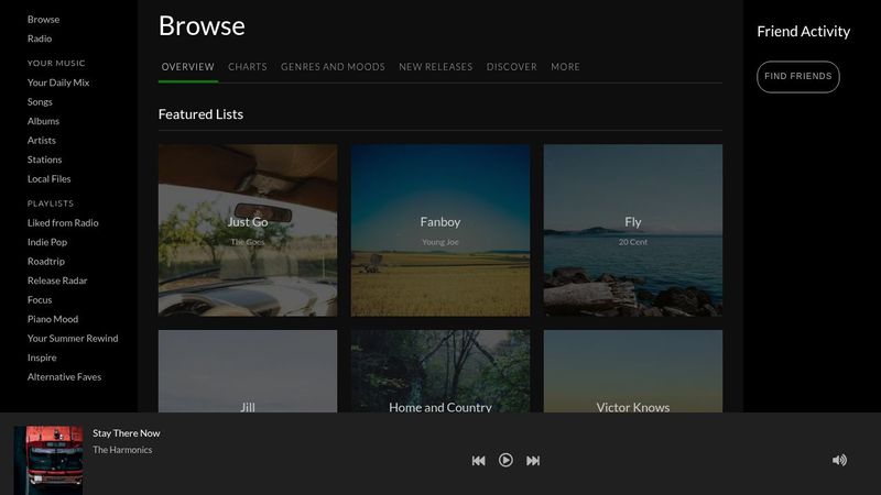 Spotify-inspired layout with CSS Grid
