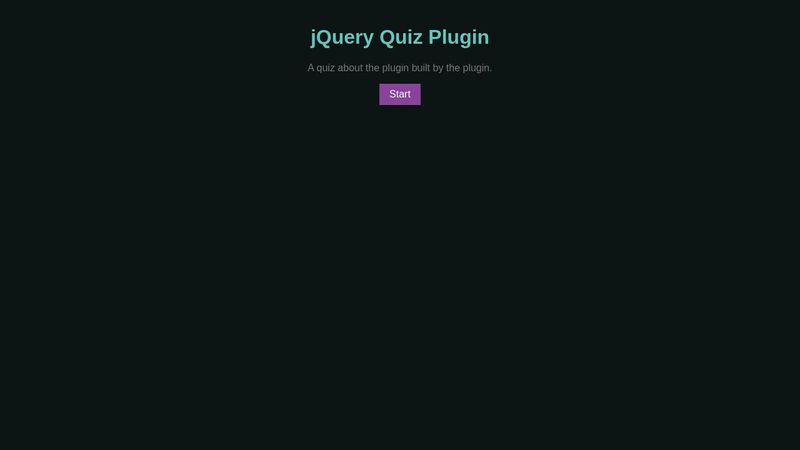 jQuery Quiz Plugin