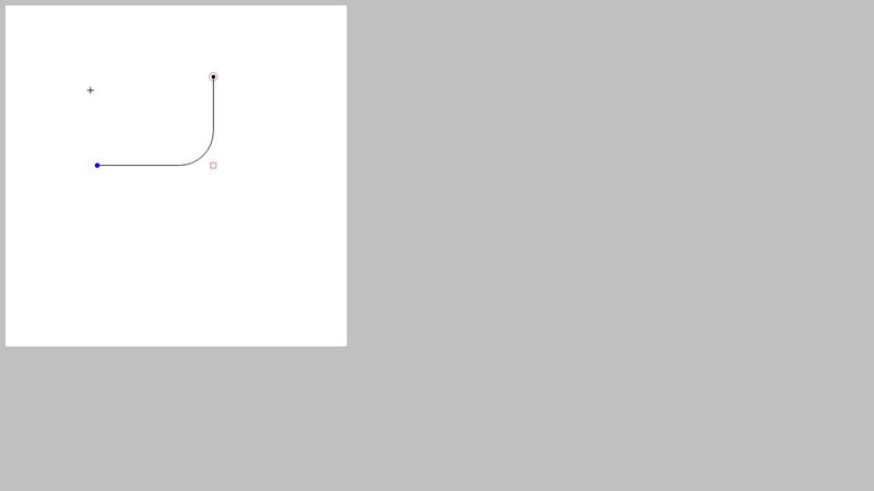 Connector, rounded corners (arcTo)