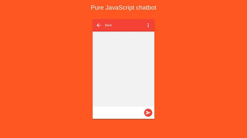 Pure JavaScript chatbot
