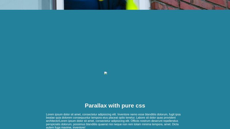 CSS only parallax header