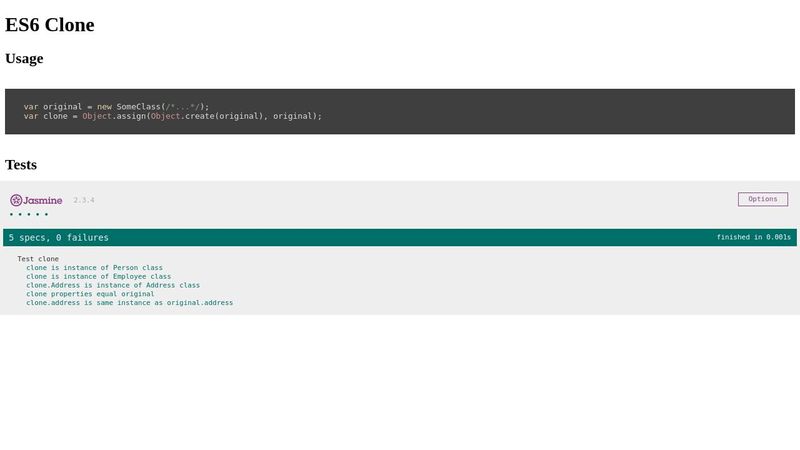 Clone ES6 class instance
