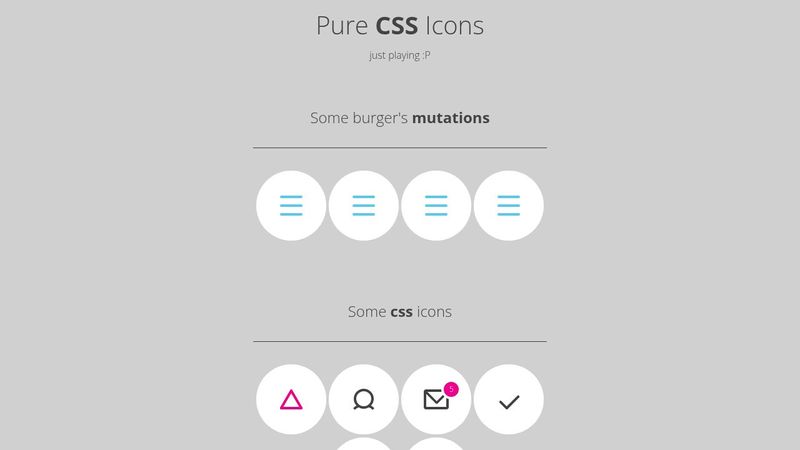 Pure CSS Icons