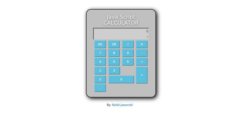 Calculator: Java Script