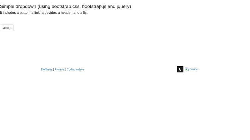 Bootstrap drop-down with button and link