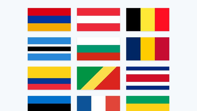 Pure CSS flags of the world.