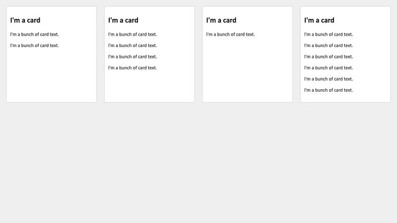 Simple CSS Flexbox auto width/height cards