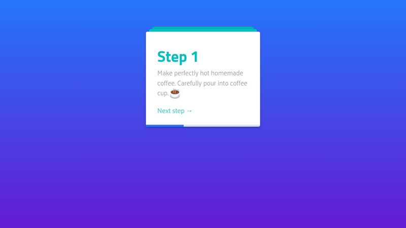Card stack tutorial animation