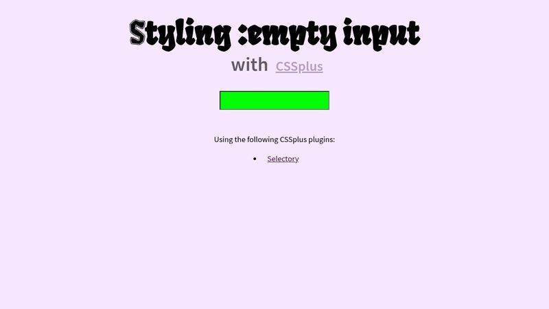 Style an :empty [Selectory]