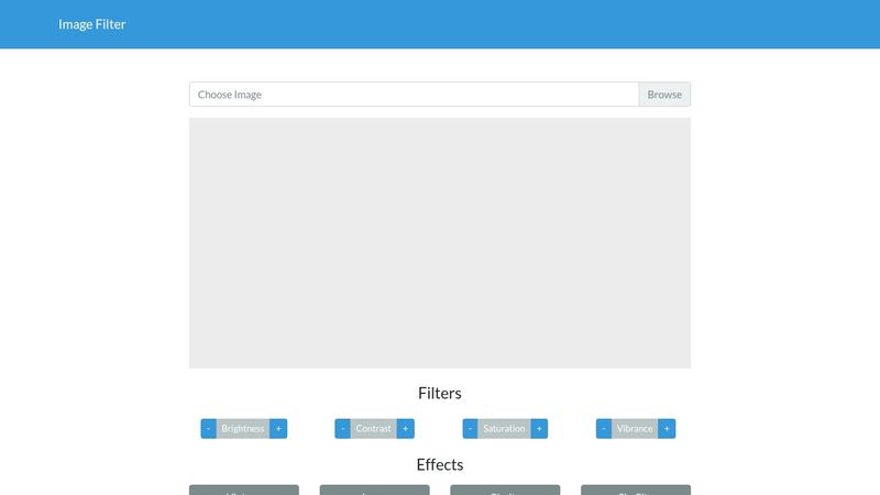Online Image Filter (CamanJS)