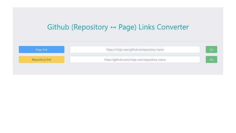 Github links converter