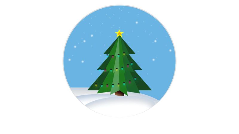 CSS Christmas Tree with Lights