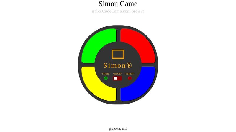 freeCodeCamp.com - Project #10 - Build a Simon Game