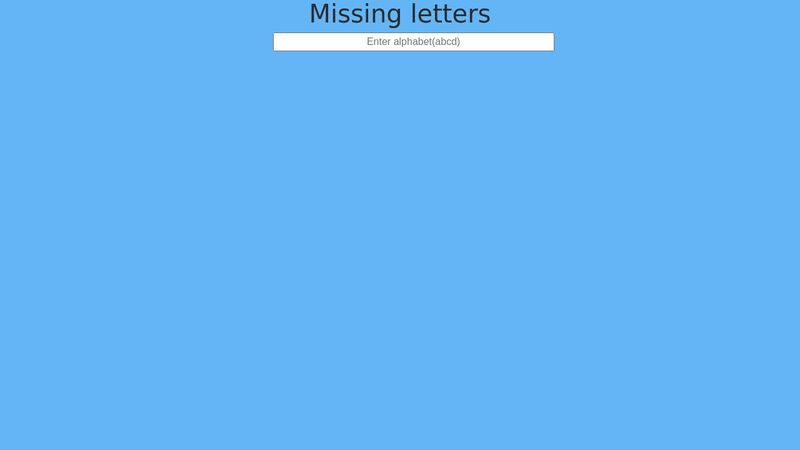 Missing Letters(Freecodecamp)