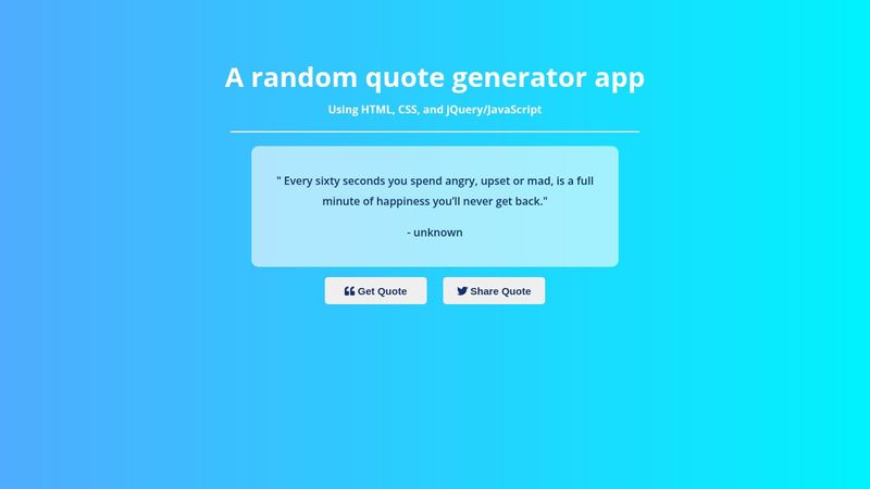 Random Quote Generator - JavaScript