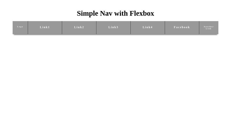Simple Flexbox Navigation