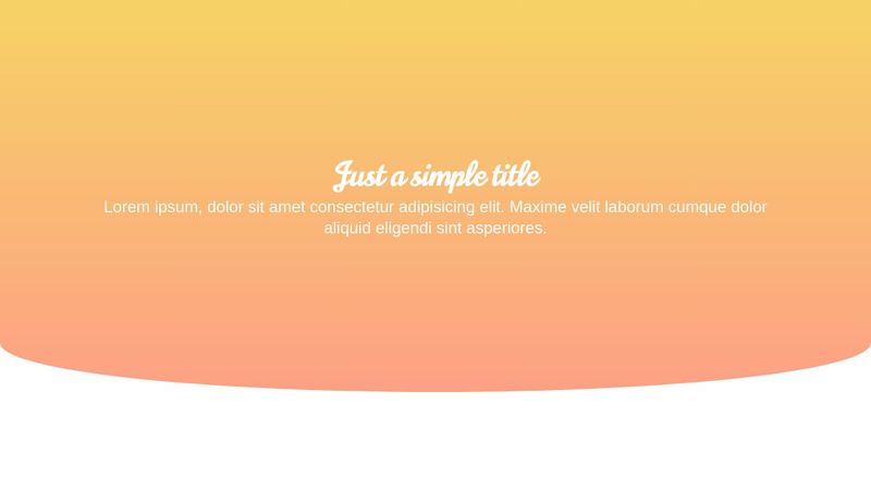 A Curved Header in HTML and CSS
