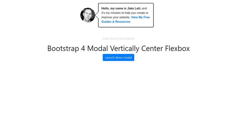 Bootstrap 4 Modal Vertically Center Flexbox