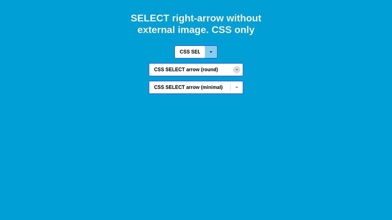 SELECT right-arrow with CSS