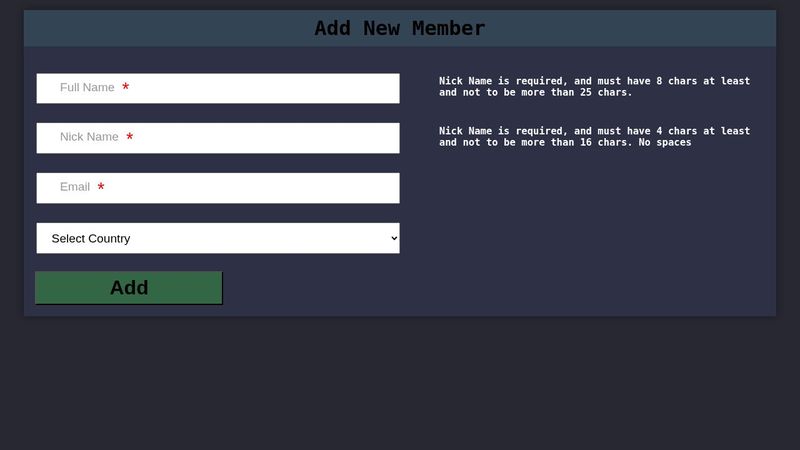 Nice Add Member Form Effects in Pure CSS