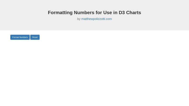 Formatting Numbers for Use in D3 Charts