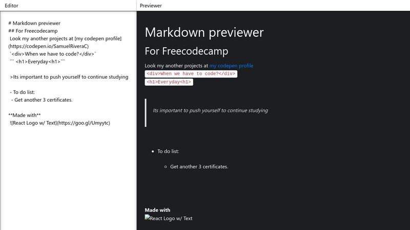 FCC: markdown previewer