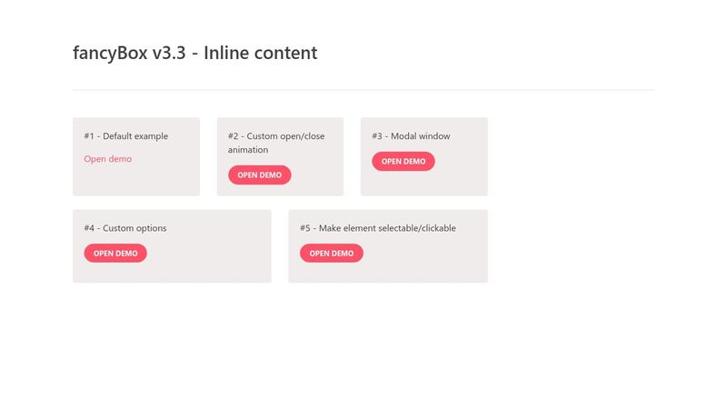 fancyBox v3.3 - Inline content