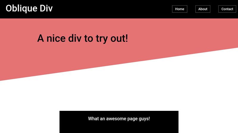 Oblique div