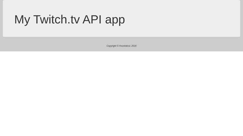 FCC twitch.tv json api app