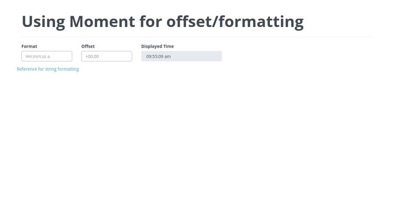 Moment offset/formatting example