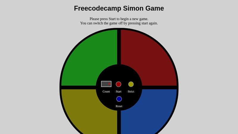 Freecodecamp Simon Game