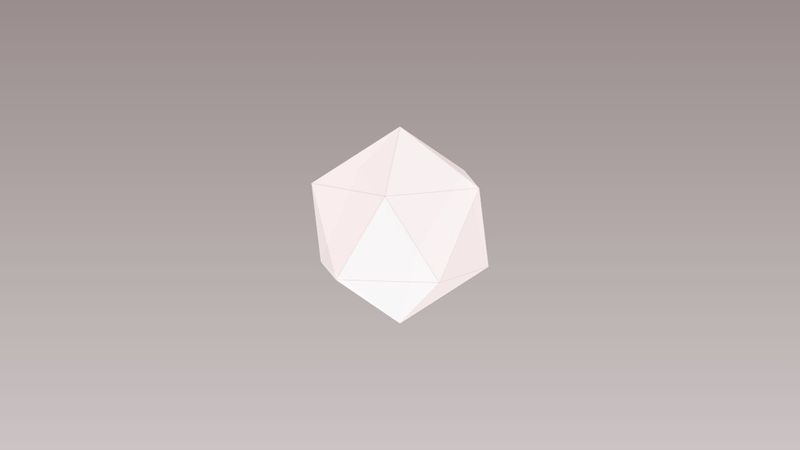 pure CSS shaded icosahedron