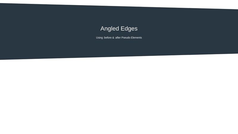 Angled edges with CSS