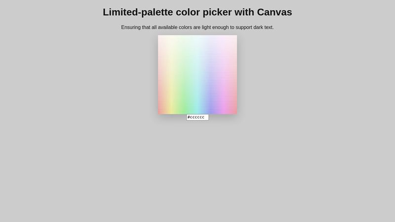 Custom Canvas color picker