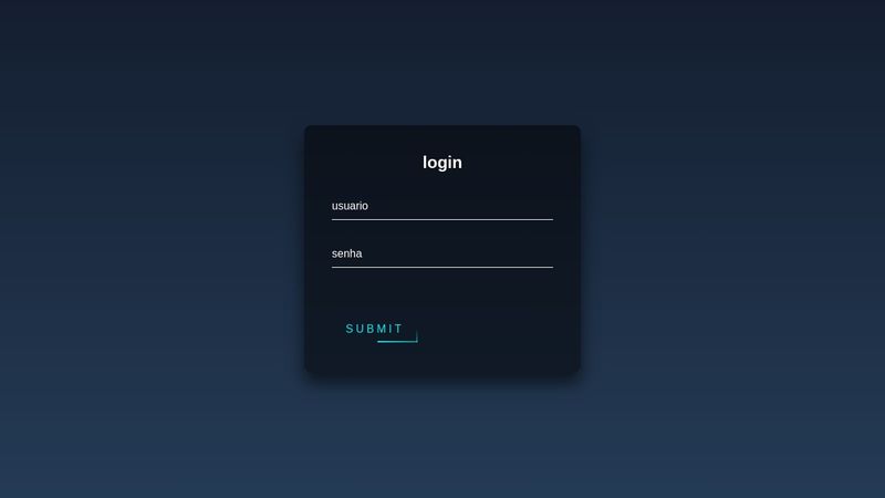 caixa de login com floating placeholder e light botton