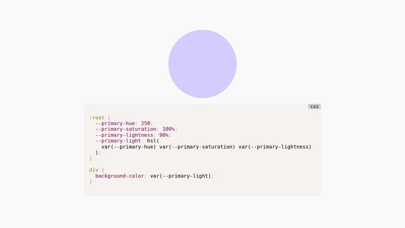 Primary Brand with CSS Custom Property and hsl() function