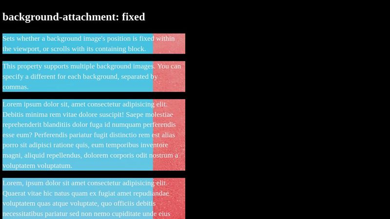 background-attachment: fixed