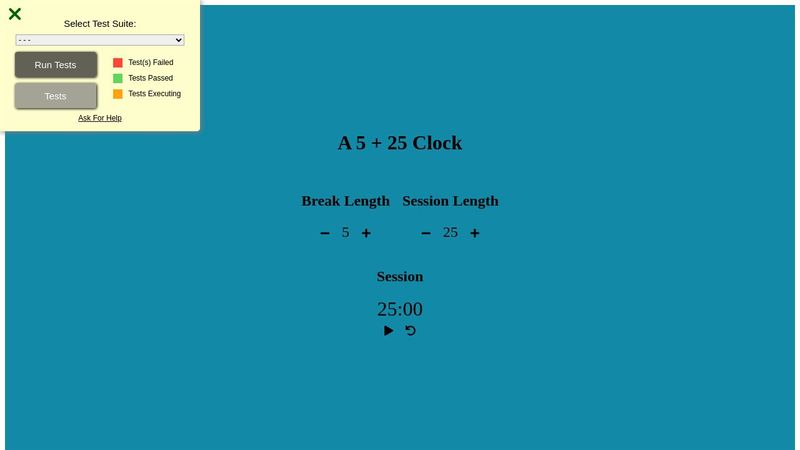 Front End Libraries Projects -Build a 25 + 5 Clock