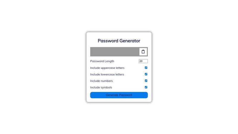 Password generator-html css js