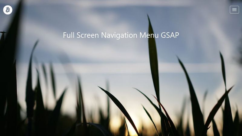 Fullscreen GSAP Navigation Menu