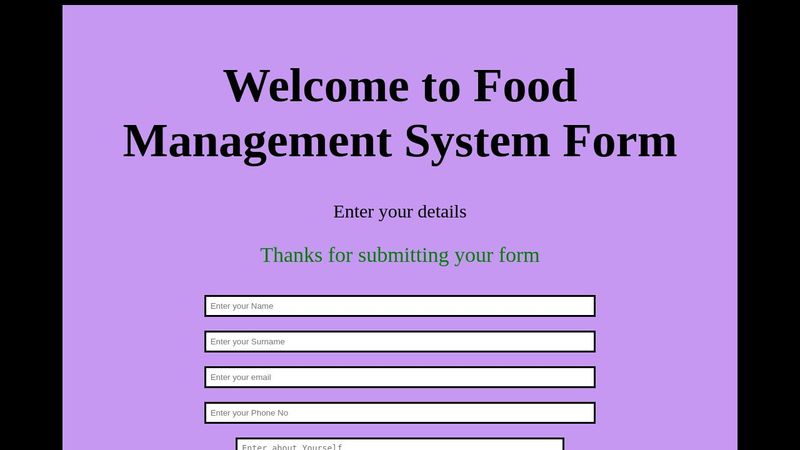 food management system