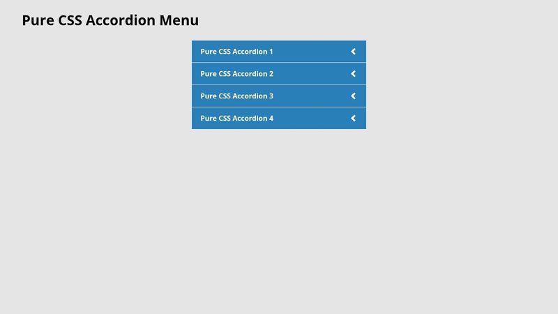 Pure CSS Accordion