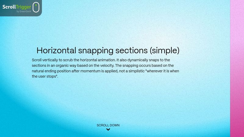 Slow Automatic Horizontal Scrolling combined with ScrollTrigger