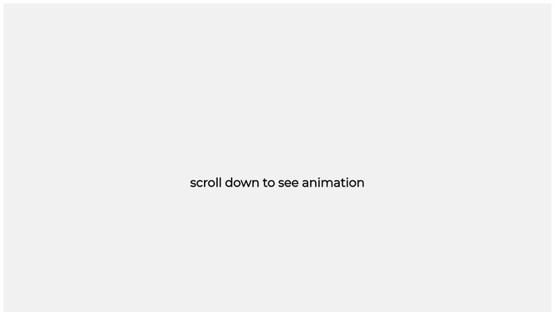 Scroll based animation