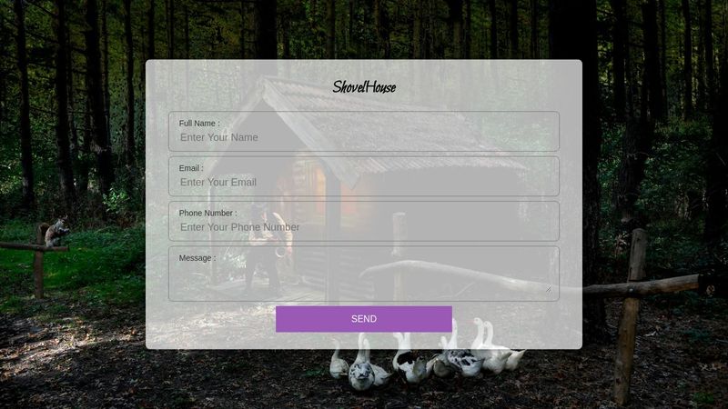 responsive contact us form using only html & css