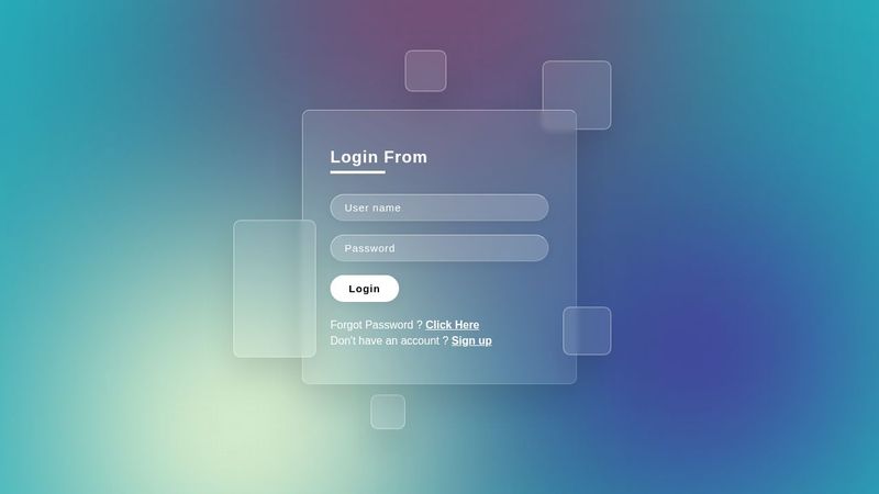 HTML && CSS Glassmorphism Login Form