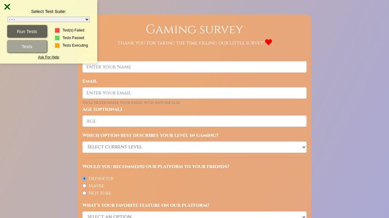 CodePen - Survey Form by KZ (FreeCodeCamp)