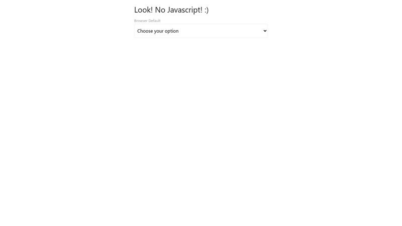 Materialize Select - no JS