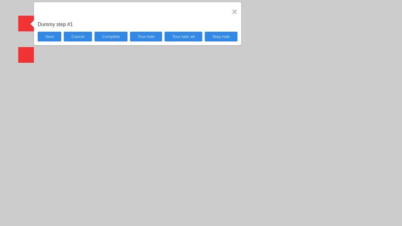 Shepherd.js on show and hide